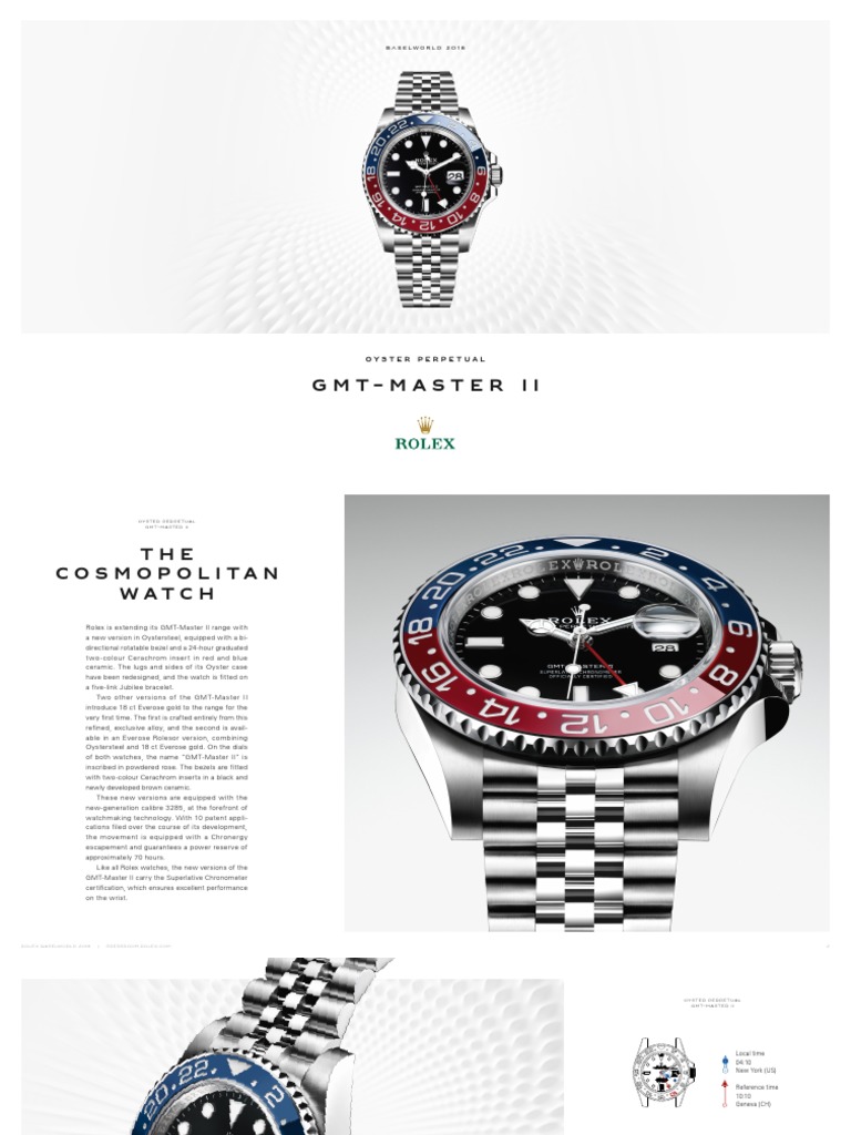 Presentation GMT-Master II English | PDF | Horology | Watch
