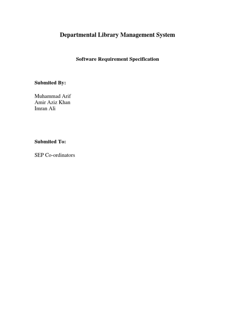 Departmental Library Management System | PDF | Libraries | Active ...