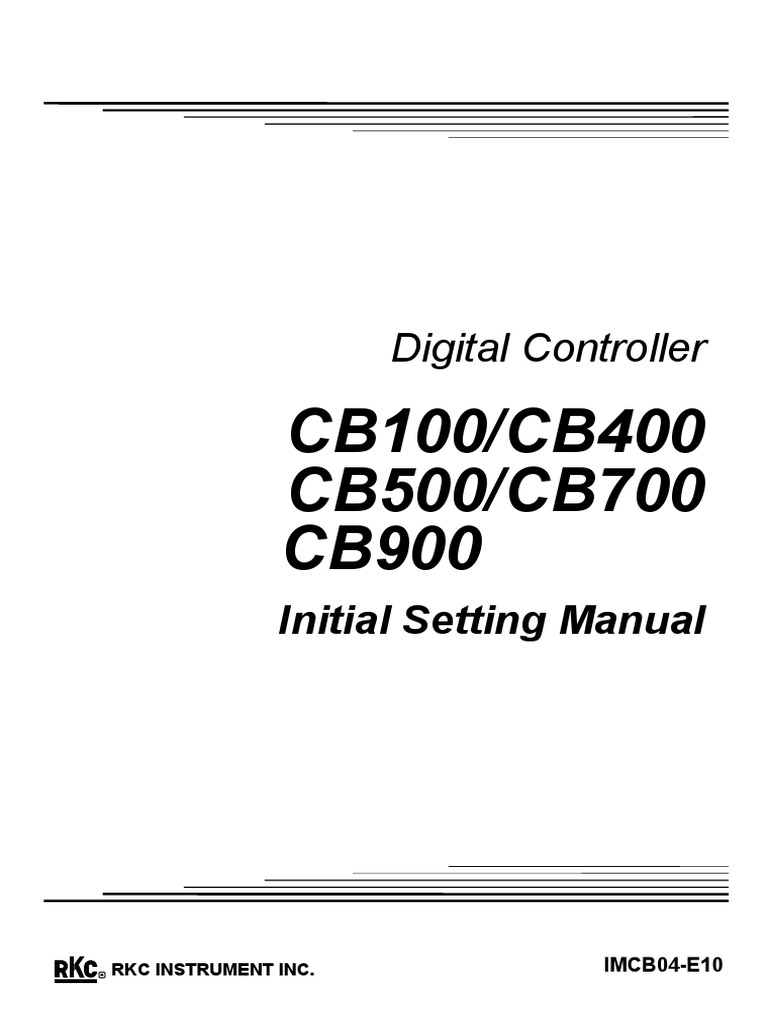 CB100/CB400 CB500/CB700 CB900: Digital Controller | PDF | Electrical ...