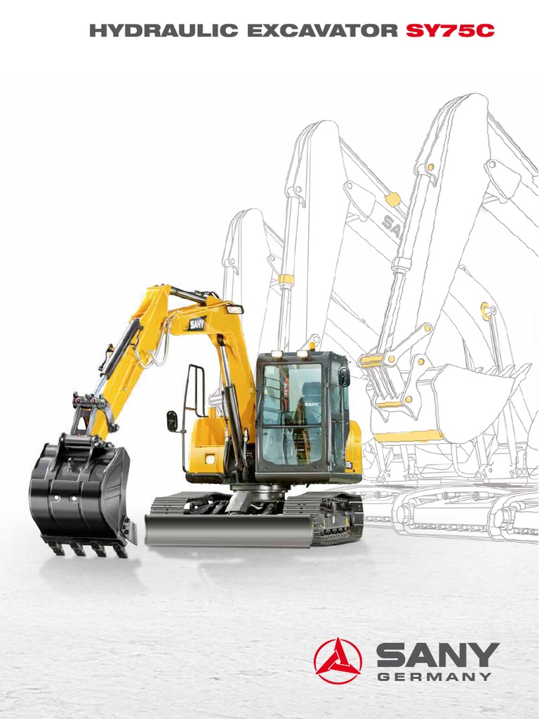 SANY Excavator SY75 | PDF | Engines | Pump