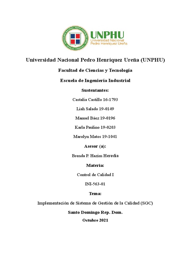 Trabajo Implementación SGC (Arreglo) | PDF | Business | Cliente