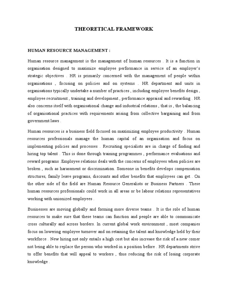 Theoretical Framework Extended | PDF | Employee Retention | Human ...
