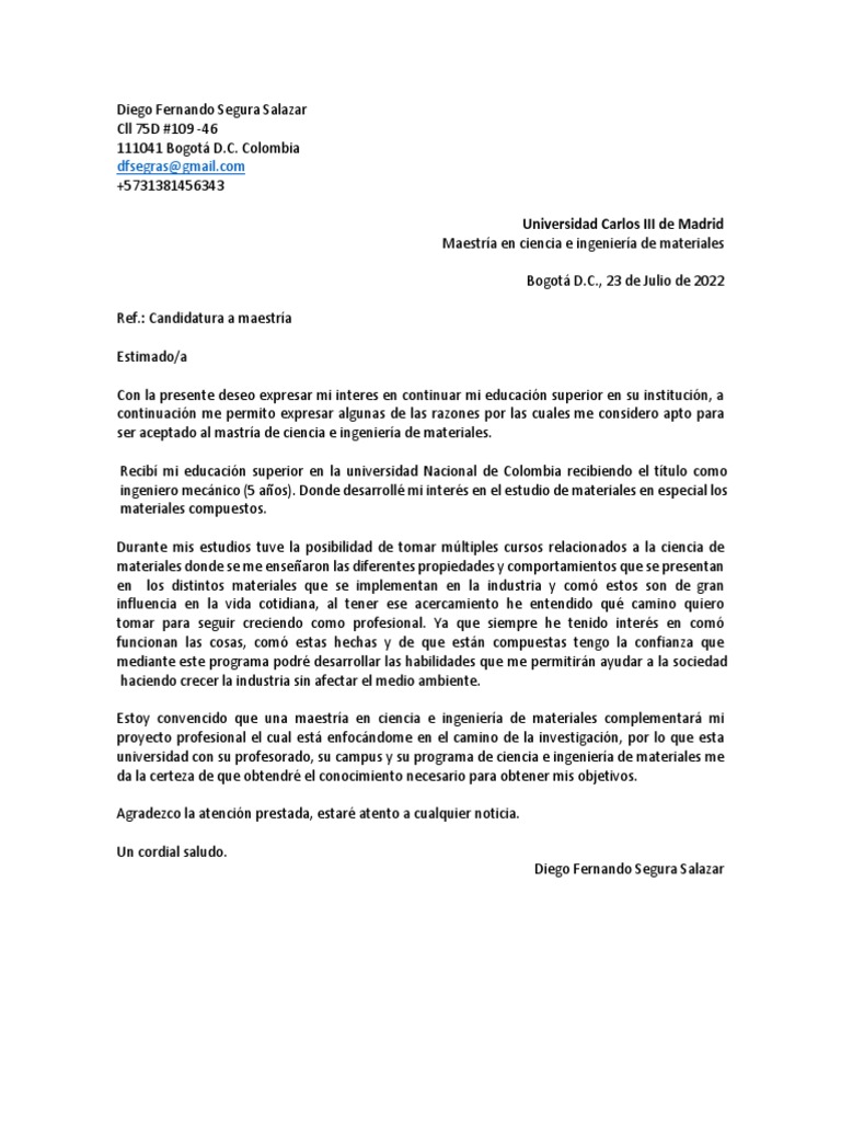 Carta De Motivacion Ejemplo Y Soalan - vrogue.co Carta De Motivacion Ejemplo Y Soalan - vrogue.co