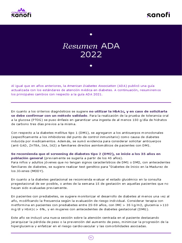 Guia-ADA-2022 03 23 | PDF | Diabetes | Enfermedades cardiovasculares
