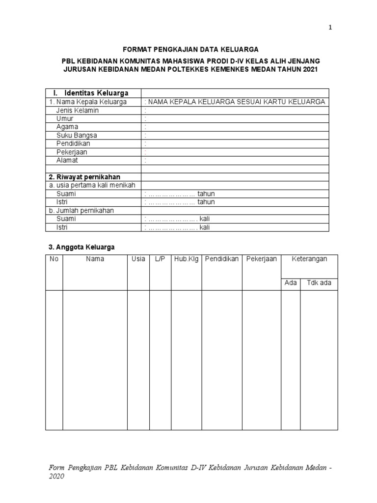 Template Kuesioner Anamnesa | PDF