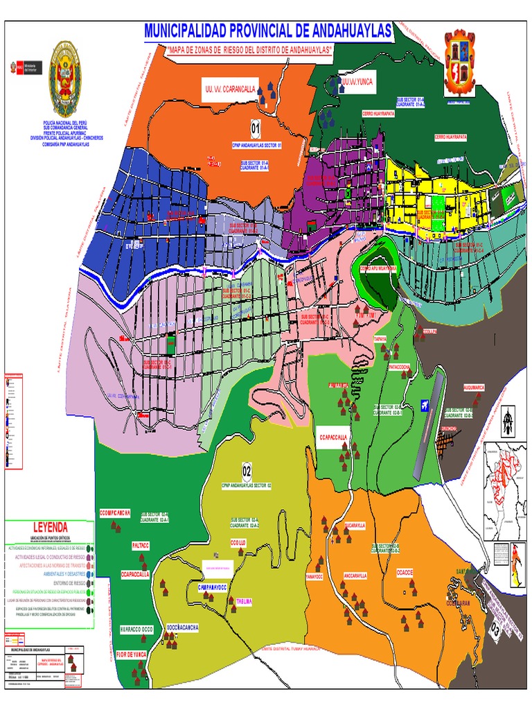 Mapa de Riesgo Codisec Andahuaylas 1er Trim 2021 | PDF