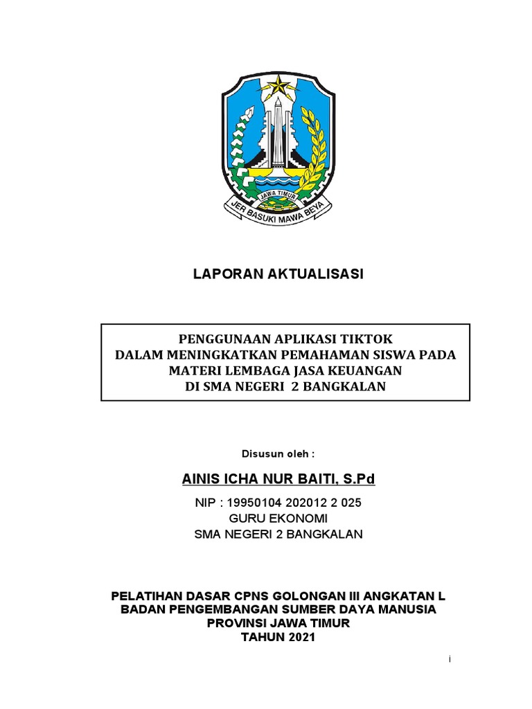 L-23-Ainis Icha Nur Baiti-Laporan Aktualisasi-Revisi | PDF