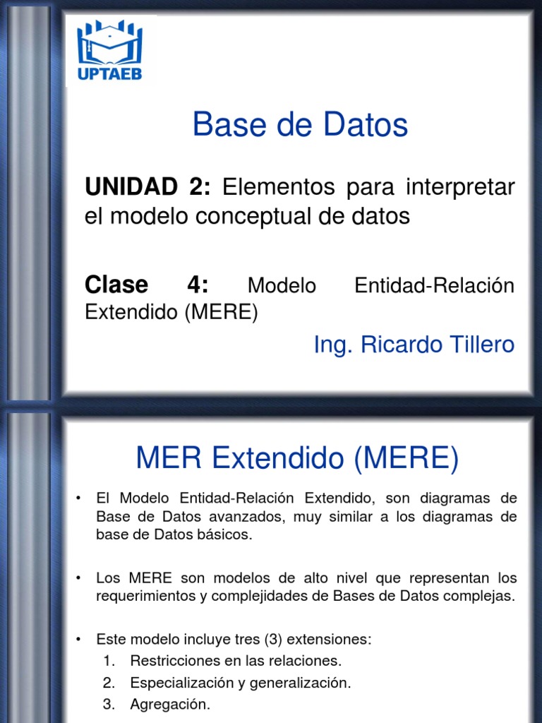Clase 4 MER Extendido 2020-I | PDF | Herencia (Programación Orientada a ...