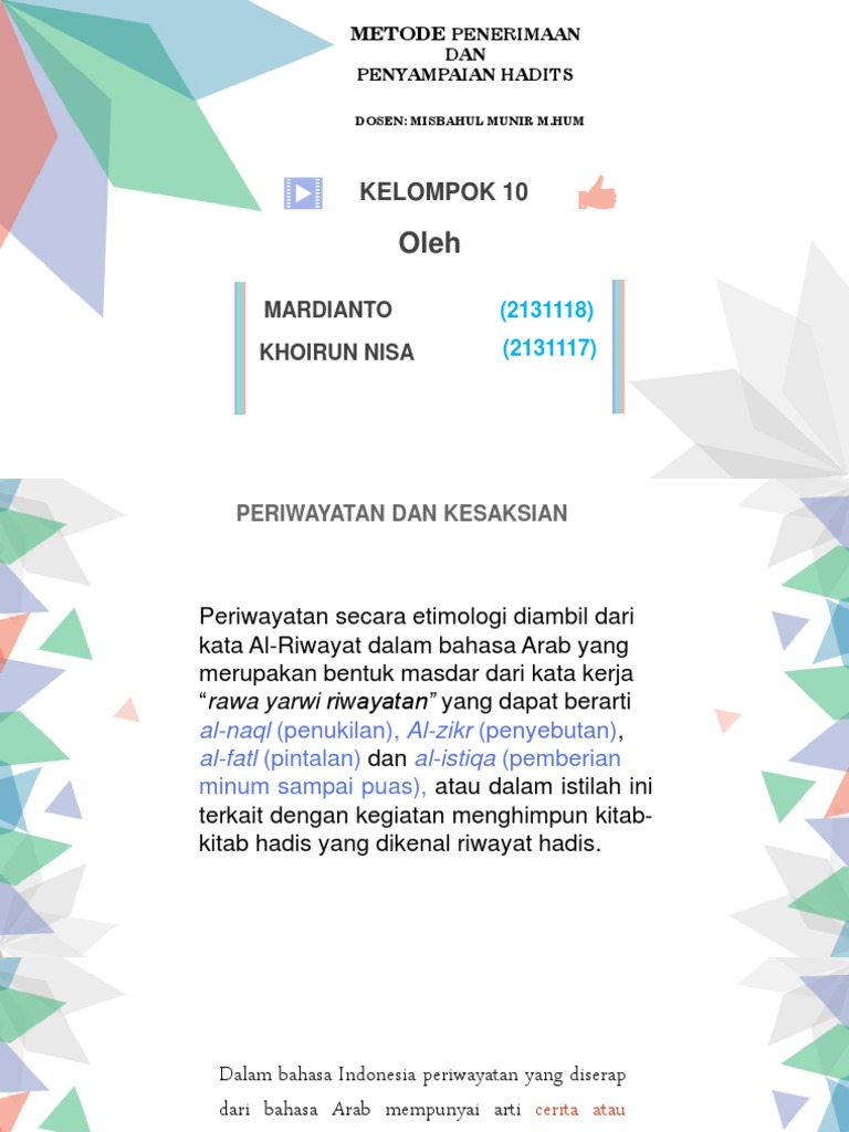 Penyampaian Dan Penerimaan Hadits | PDF