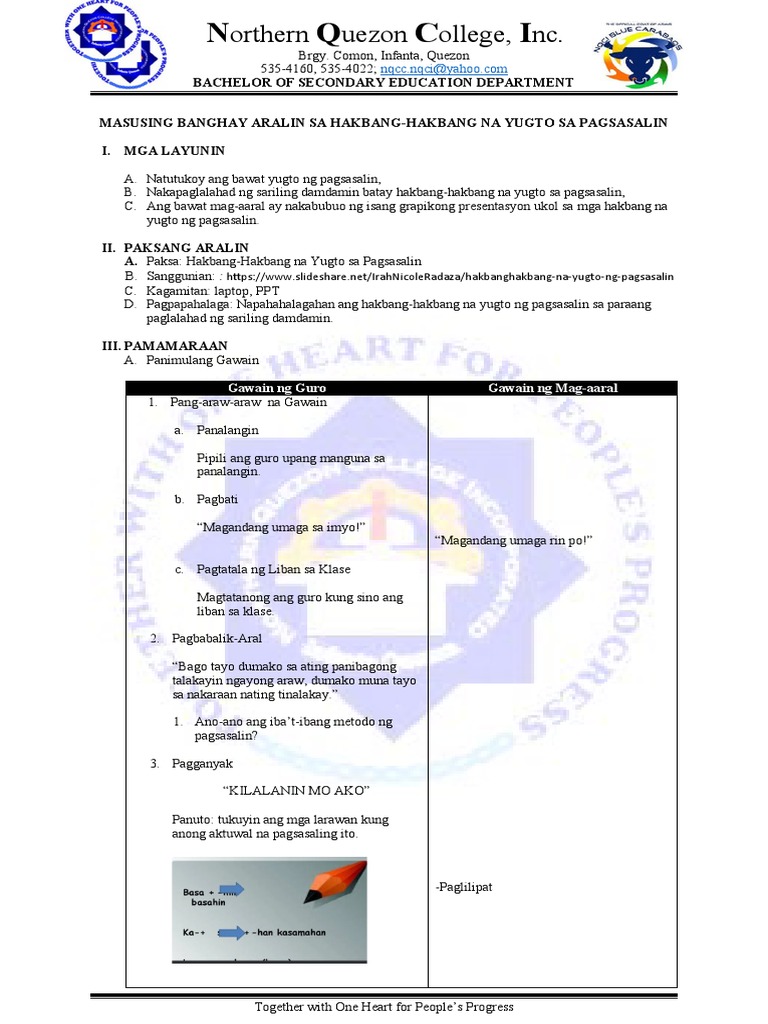 Banghay Aralin-Aralin 3 | PDF