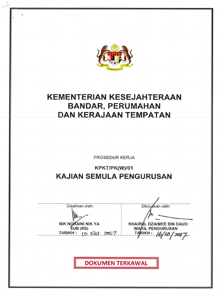 01 Kajian Semula Pengurusan | PDF