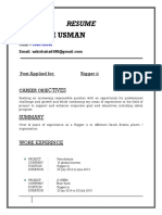 WORK PERMIT RECEIVER RESUME Latest | PDF