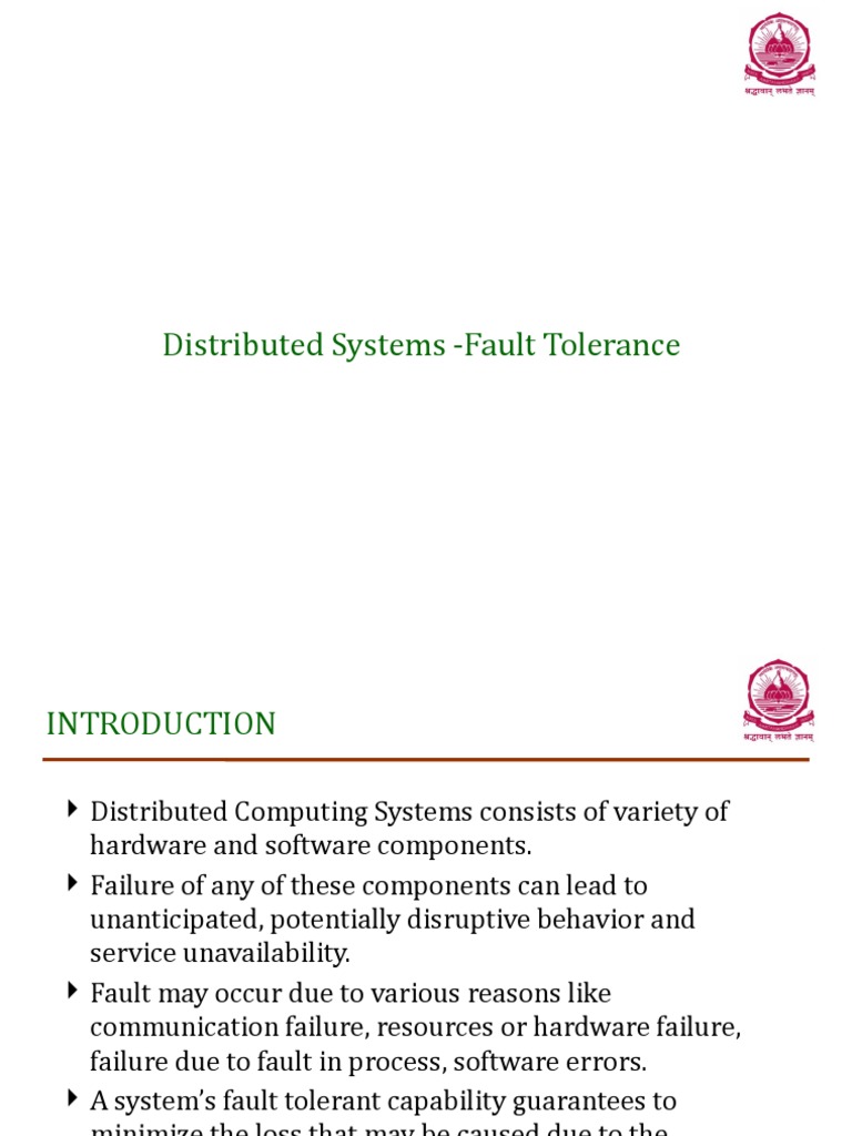Distributed Systems - Fault Tolerance | PDF | Computing | Computer Science