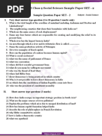 DAV Class 9 SST QP Annual Exam 2024 | PDF