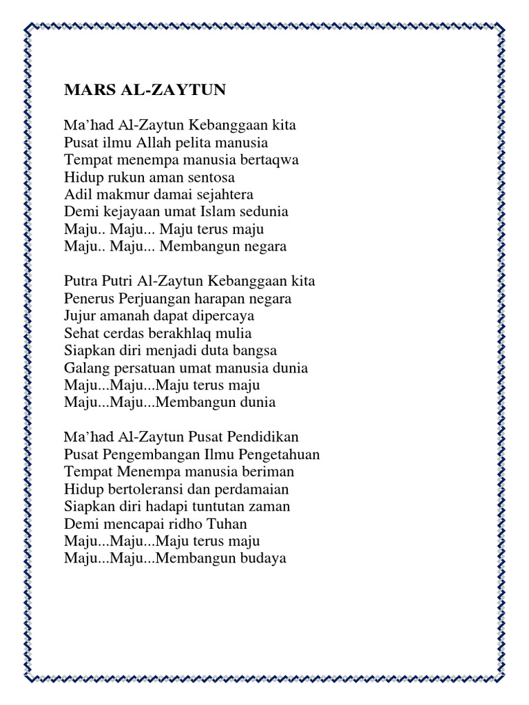 Lirik Lagu-Mars Siang | PDF