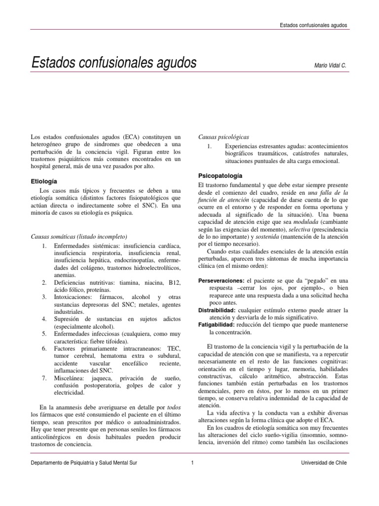 10 Estados Confusionales Agudos | PDF | Enfermedades y trastornos ...