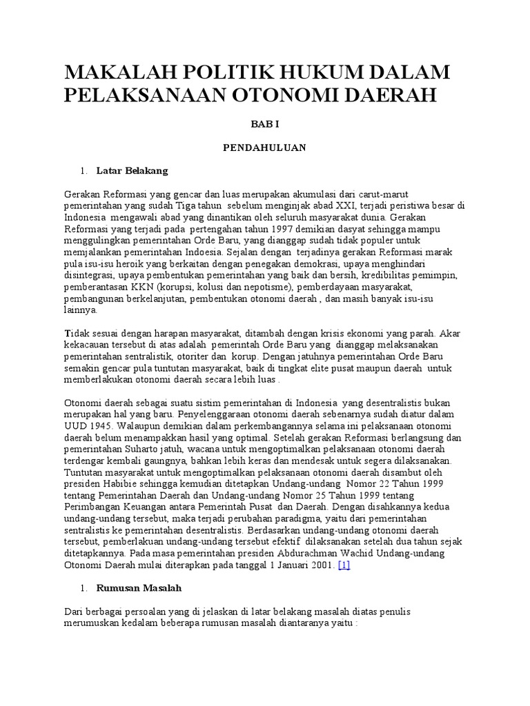 Kumpulan Makalah Politik Hukum Pdf 