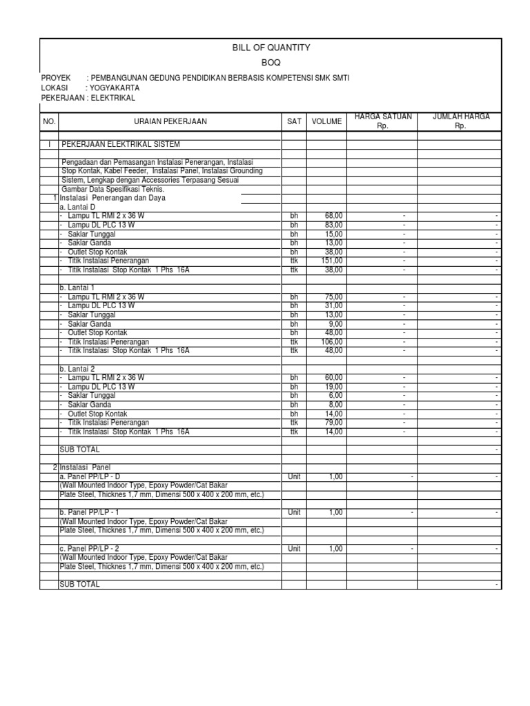 4 Boq El SMK Smti Yogya | PDF