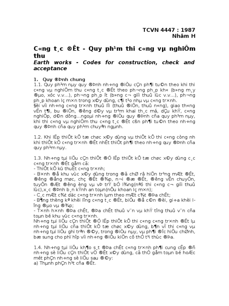 Giaxaydung - VN TCVN 4447 1987 | PDF