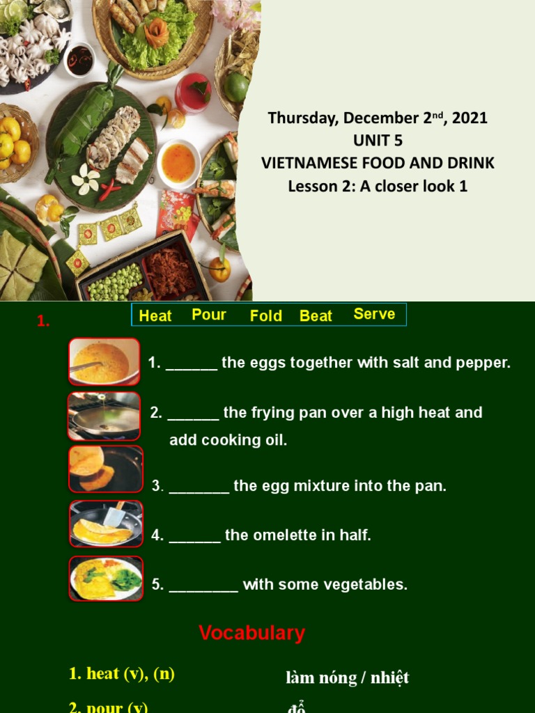 Lesson 2 - A Closer Look 1 | PDF | Cooking, Food & Wine