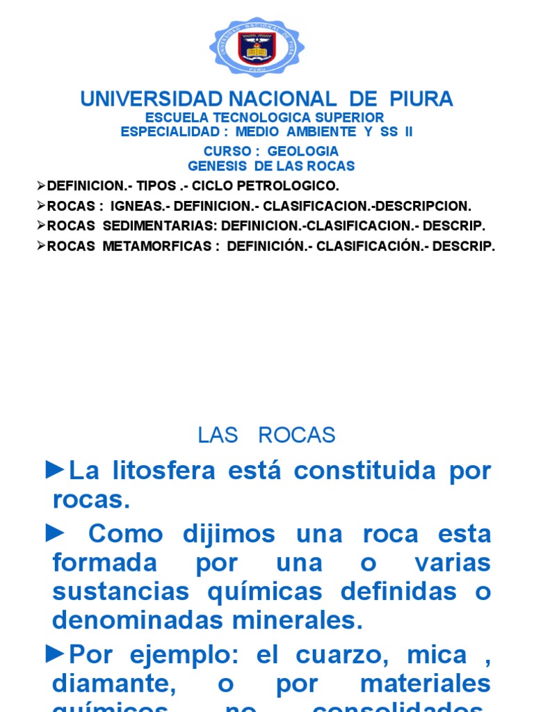 Geologia Genesis de Las Rocas en | PDF | Roca (geología) | Roca ígnea