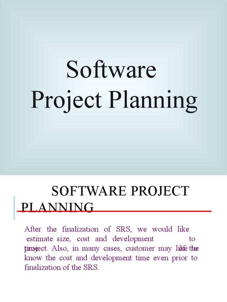 Chapter 4 Software Project Planning | PDF | Software | Information Age