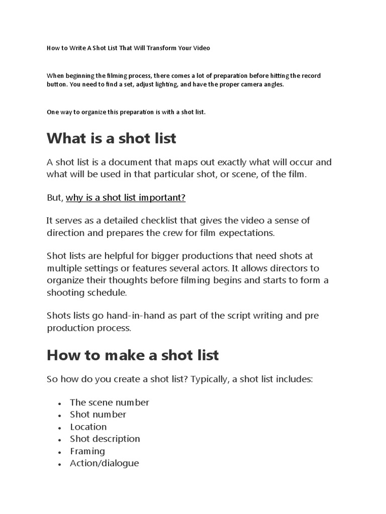 Shot Division | PDF | Camera