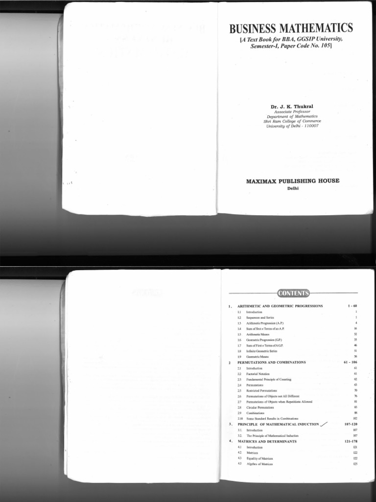 Business Mathematics by JK Thukral | PDF