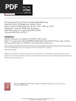 The Commitment-Trust Theory of Relationship Market | PDF