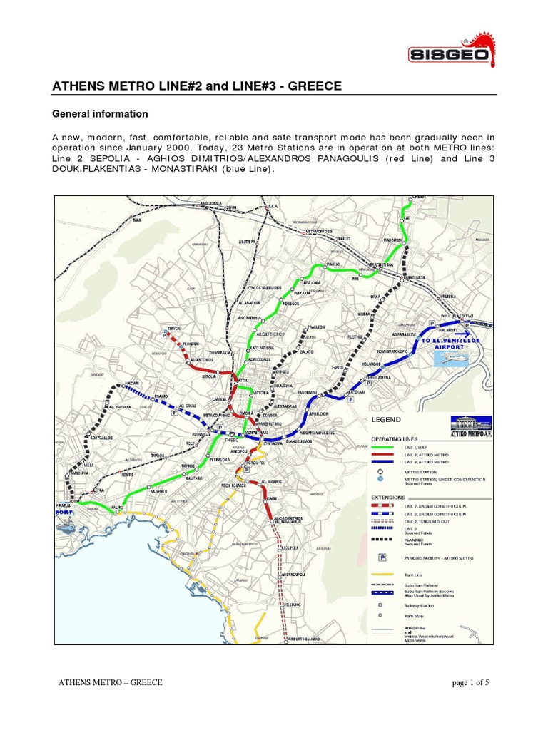 Athens Metro Line#2 and Line#3 - Greece: General Information | Download ...