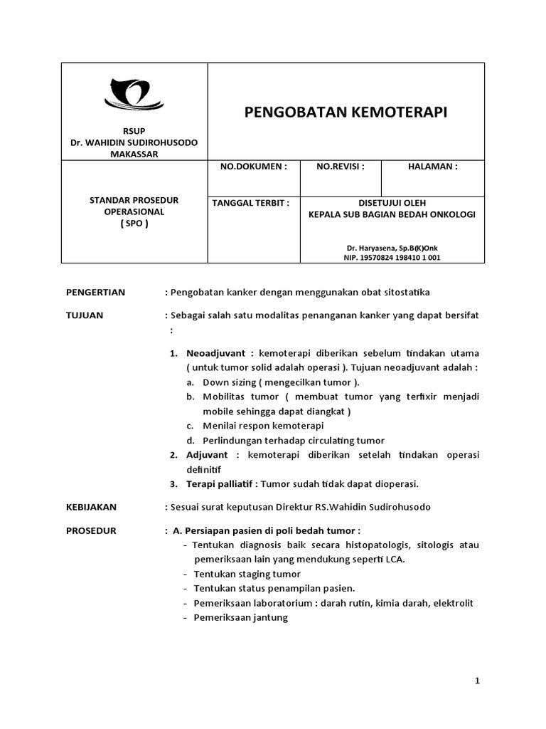 Prosedur Adjuvant Kemoterapi Decarbazin | PDF | Sains & Matematika