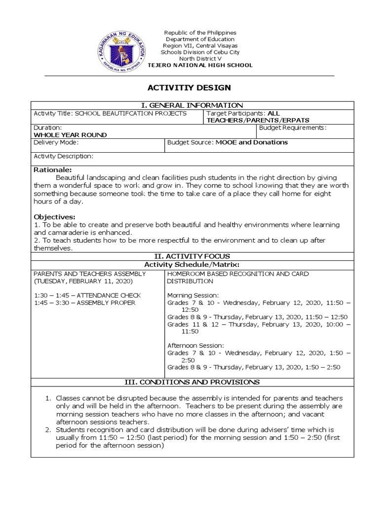 Cultivating a Culture of Care: Tejero National High School's School ...