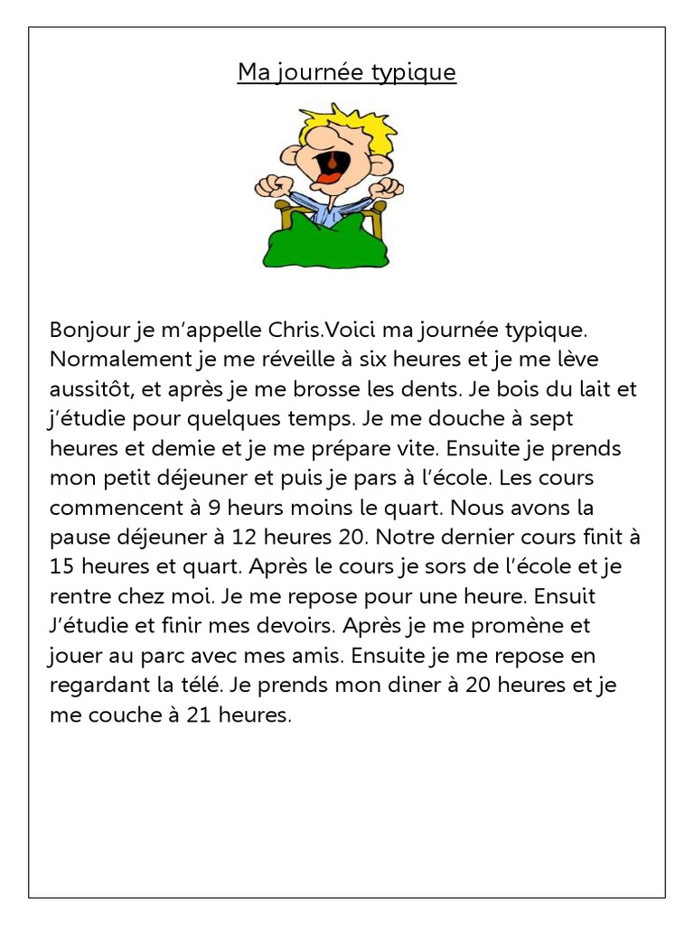 Ma Journée Typique - Les Verbes Pronominaux | PDF