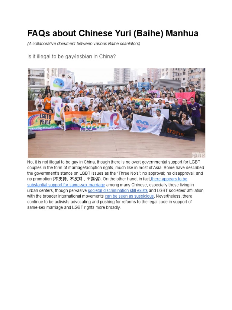 Faqs About Chinese Yuri (Baihe) Manhua: Is It Illegal To Be Gay/Lesbian ...