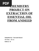 Name: Rollno: CLASS: 12: Chemistry Project - Extraction of Essential ...