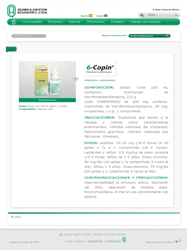 6 COPIN® El Mejor Aliado Del Médico, QUÍMICA ARISTON | PDF | Química ...
