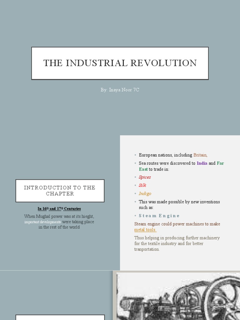The Industrial Revolution: By: Inaya Noor 7C | PDF | Industrial ...