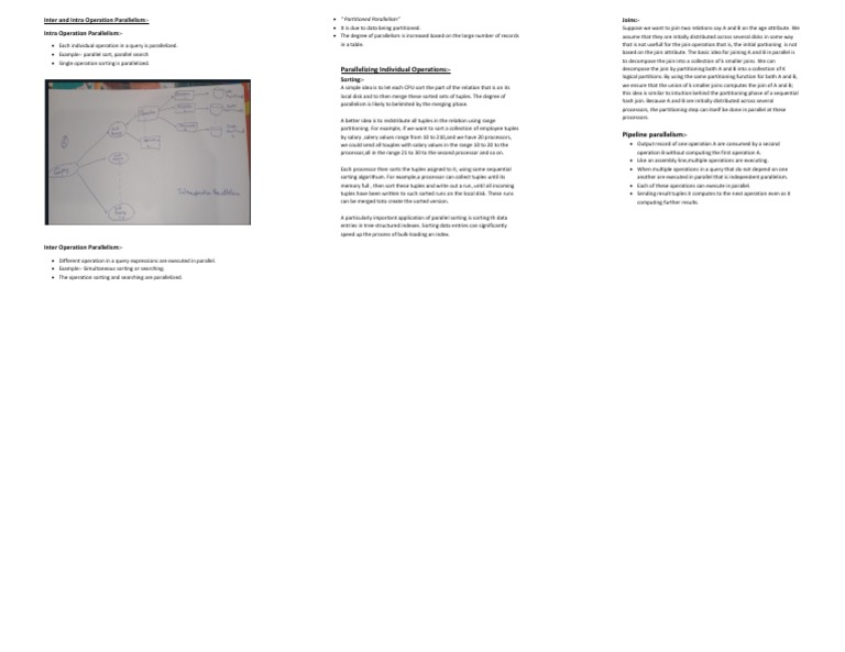 Inter And Intra Query Parallelism Pdf Parallel Computing Central Processing Unit
