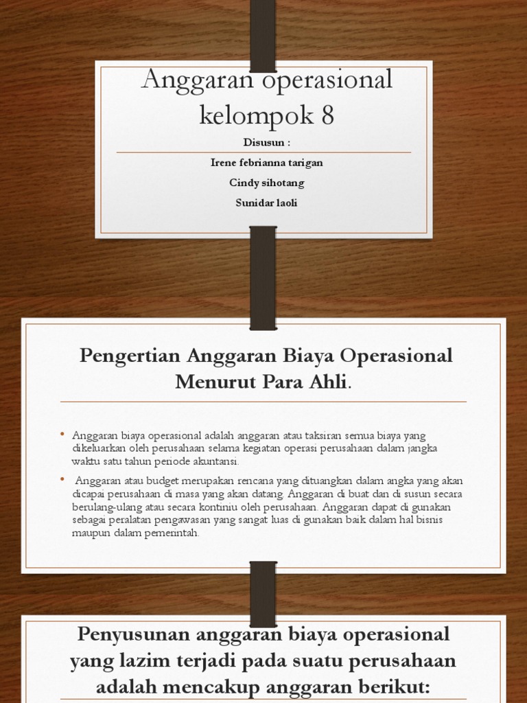 Anggaran Operasional Budgeting Kelompok 8 PDF | PDF