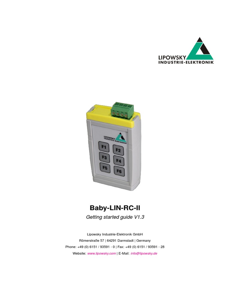 ApplicationNote GettingStarted Baby LIN RC II en | PDF | Application ...