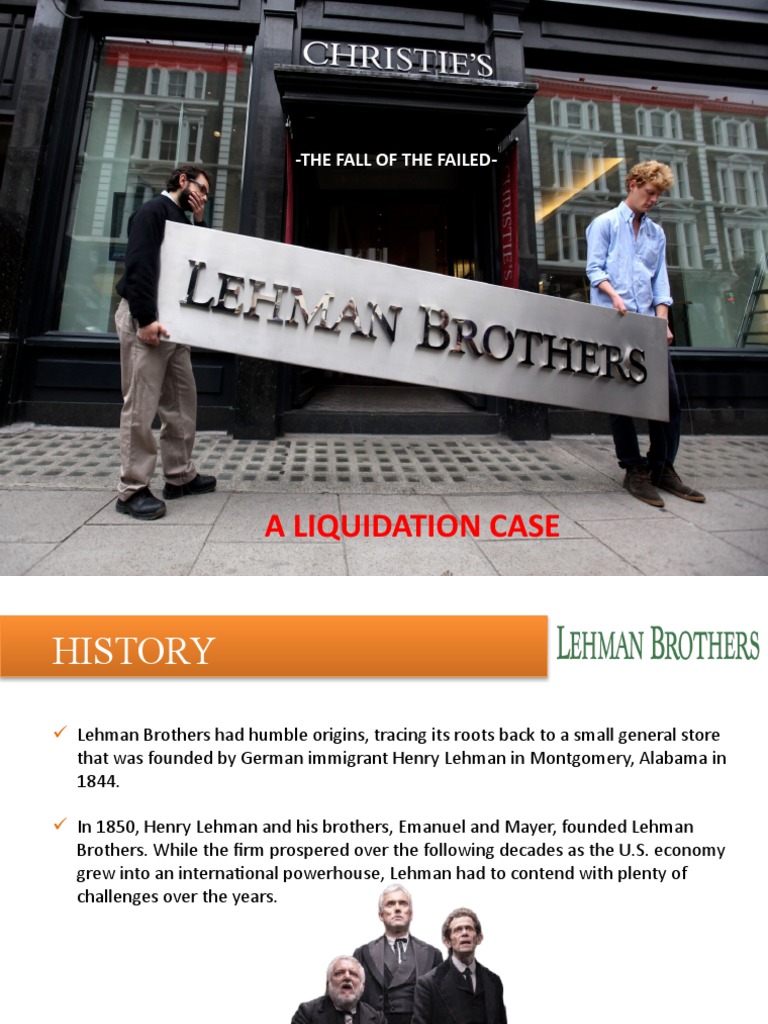 A Liquidation Case: - The Fall of The Failed | PDF | Lehman Brothers ...