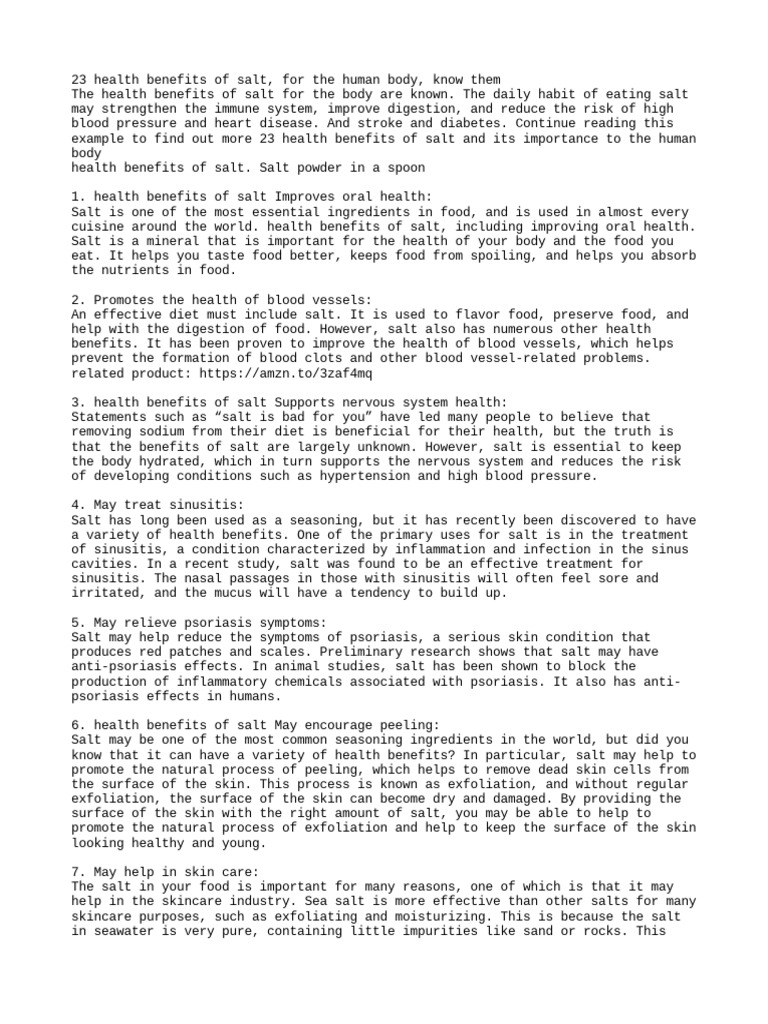 ن | Download Free PDF | Salt | Foods