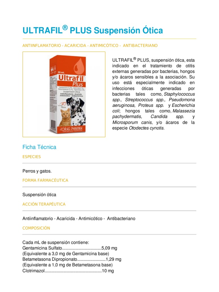 Prospecto Ultrafil | PDF | Las bacterias | Medicina