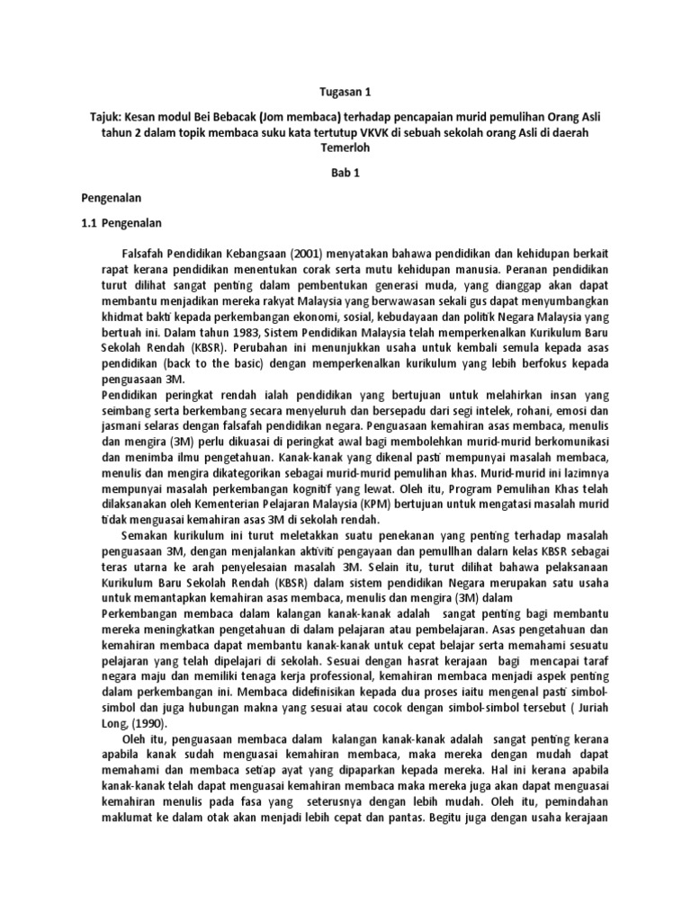 Penulisan Bab 1 Hingga Bab 3 | PDF