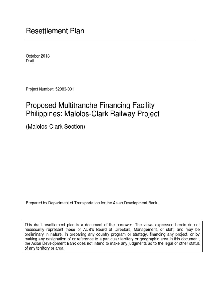 ADB Resettlement Plan | PDF | Asian Development Bank | Evaluation