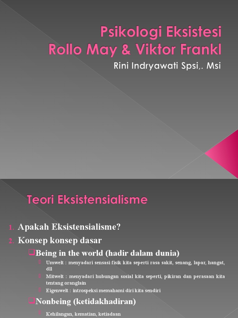 Minggu 12teori Kepribadian Rollo May Victor Frankl | PDF