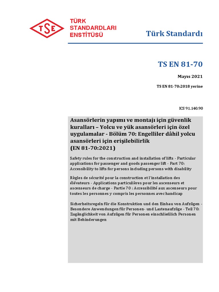 TS en 81-70 PDF | PDF