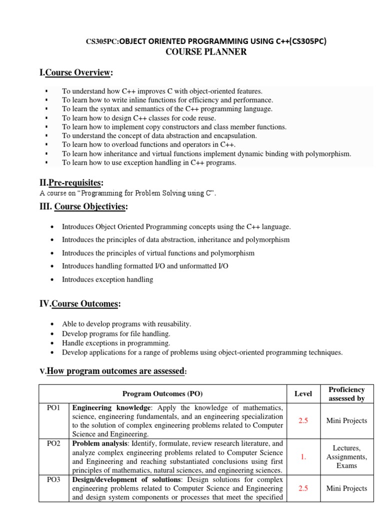 CSE-OOPS THROUGH CPP | PDF | C++ | Class (Computer Programming)