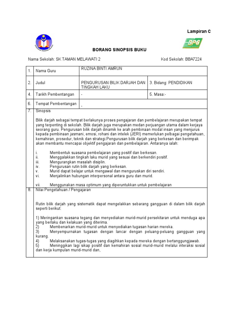 Pengurusan Bilik Darjah Dan Tingkah Laku | PDF