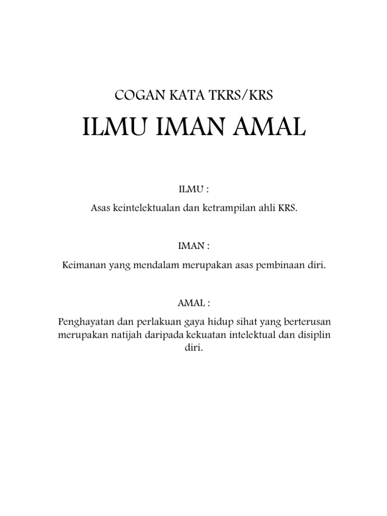 Cogan Kata TKRS | PDF